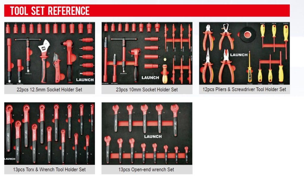 TTH-84 84-Piece EV Maintenance Tool Cart Kit – Electa Equipment